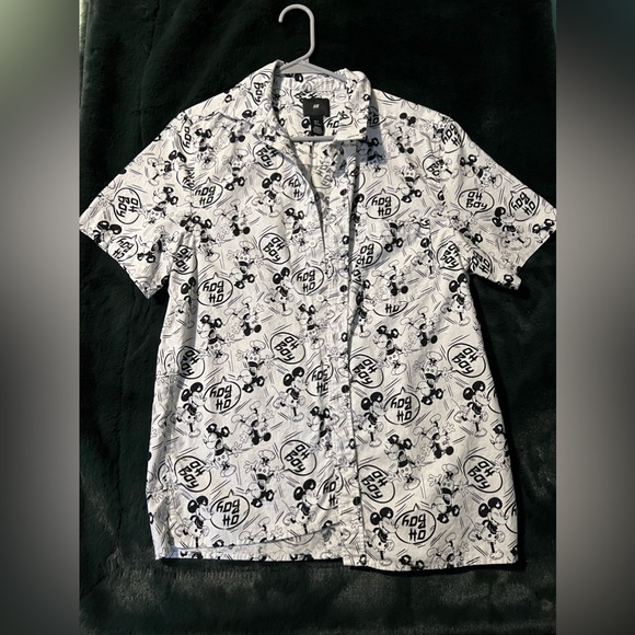 H&M | Shirts | Mickey Mouse Button Down Hm | Poshmark